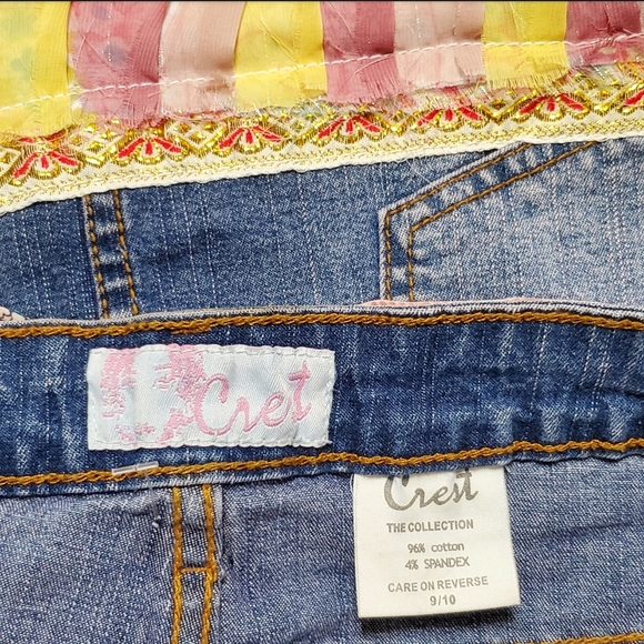 Crest | Skirts | Crest Jeans Half Demin Half Sheer Fringe Skirt Summer ...